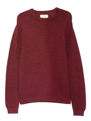 ARTE ANTWERP Logo-embroidered Chunky-knit Sweater - Red