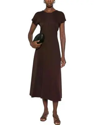Dixie Short-sleeve A-line Maxi Dress - Brown