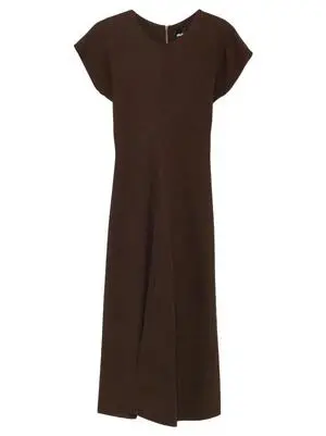 Dixie Short-sleeve A-line Maxi Dress - Brown