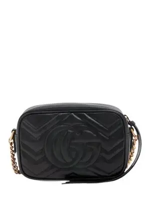 Gucci Gucci GG Marmont Matelassé Leather Crossbody Bag Black