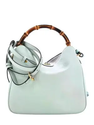 Gucci Diana Medium Bamboo Leather Shoulder Bag - Green