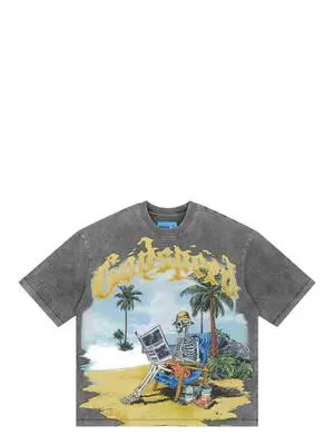 GODSPEED Skeleton Beach Ii Graphic-print T-shirt - Grey
