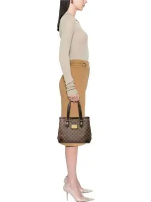 LOUIS VUITTON Louis Vuitton Damier Ebene Hampstead PM Tote Bag Brown