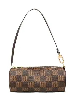 LOUIS VUITTON Damier Ebene Papillon Pochette Handbag - Brown