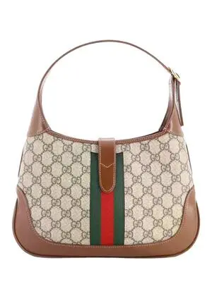 Gucci Jackie 1961 Gg Coated Canvas Small Hobo Bag - Brown
