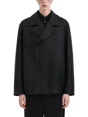 Harris Wharf London Double-breasted Virgin Wool Coat - Grey