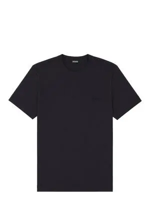 Zegna T-shirt Con Logo - Blue