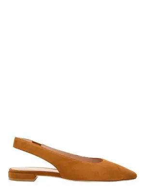 STUART WEITZMAN Suede Stassi 10 Slingback Pumps - Tan