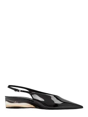 Alaïa Patent Leather Slingback Pumps - Black