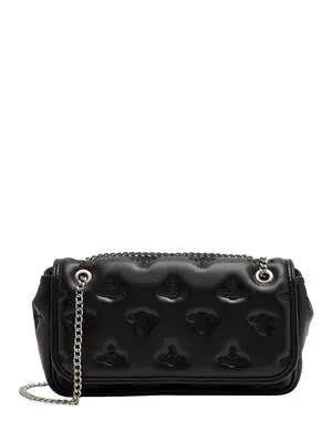 VIVIENNE WESTWOOD Grained Leather Cross-body Bag - Black