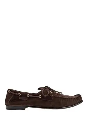 TOM FORD Theo Suede Boat Shoes - Brown