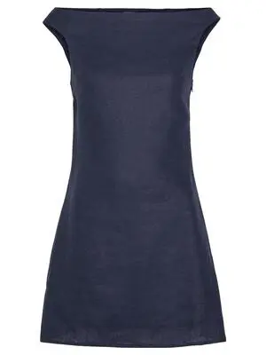 FAITHFULL THE BRAND Faithfull The Brand Wide-Neck Linen Mini Dress
