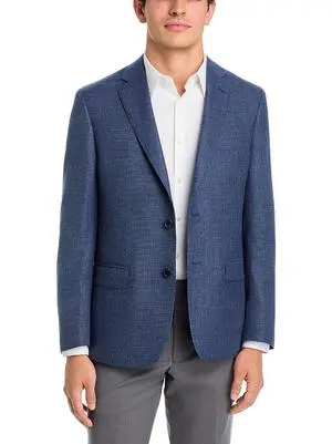 BLOOMINGDALE'S Classic Melange Hopsack Solid Wool Jacket