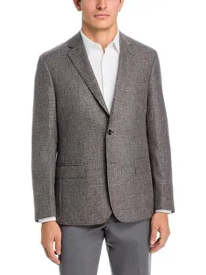 Bloomingdale'S Classic Melange Hopsack Solid Wool Jacket - Brown