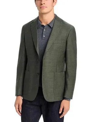 Bloomingdale'S Textured Weave Wool Blend Extra Soft Jacket - Sage