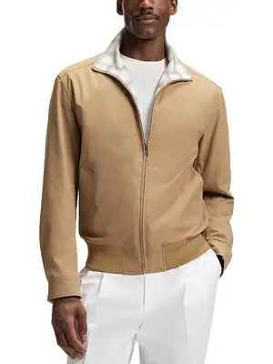 BOSS C-cevor Funnel Neck Jacket - Medium Beige