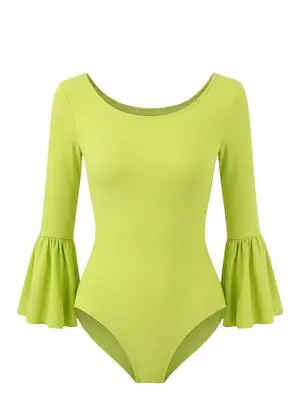 RIVE & RITUEL Evara Beat Long Sleeve Swimsuit - Green