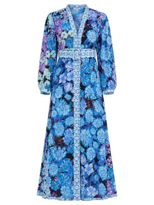 RAISHMA Amara Floral Dress - Blue