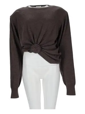 Magda Butrym MAGDA BUTRYM Wool Pullover Sweater Brown