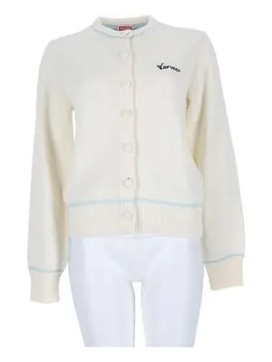 Kenzo KENZO Button-Front Knit Cardigan White