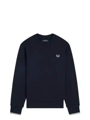 Fred Perry Embroidered Logo Crewneck Sweatshirt - Blue