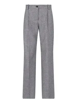 DOLCE & GABBANA DOLCE & GABBANA High-Rise Plaid Wool-Cashmere Trousers