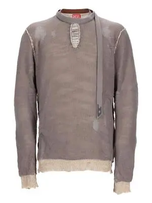 DIESEL® DIESEL Distressed Knit Pullover Sweater