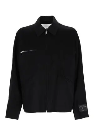 MAISON MARGIELA MM6 MAISON MARGIELA Wool Zip-Up Jacket With Shirt Collar