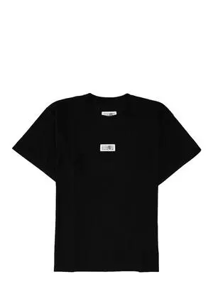 MAISON MARGIELA Logo Patch Cotton T-shirt - Black
