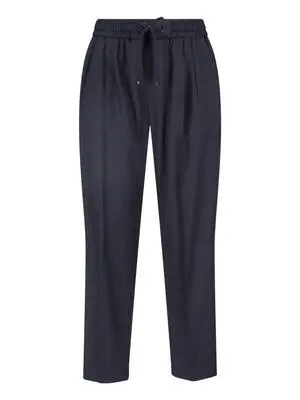 Dolce & Gabbana Drawstring Wool Trousers - Black