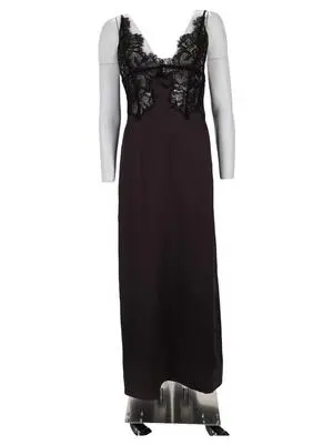 ALYSI Lace-trim Sleeveless Maxi Dress - Brown