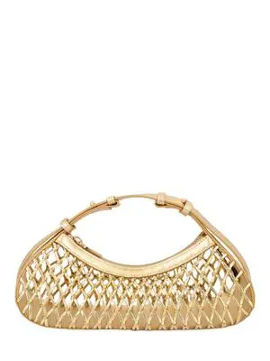 CULT GAIA CULT GAIA Woven Leather Shoulder Bag