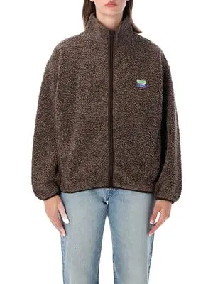 American Vintage AMERICAN VINTAGE Teddy Fleece Zip Jacket Marrone