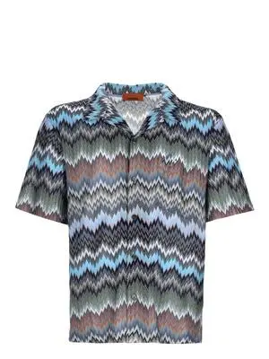 Missoni Short-sleeve Camp Collar Button-up Shirt - Multicolour
