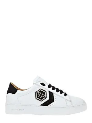 Philipp Plein Monogram And Hexagon Logo Low-top Sneakers - Black