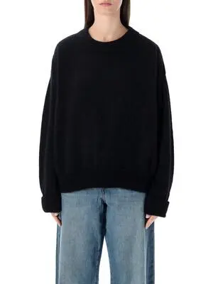 American Vintage AMERICAN VINTAGE Oversized Crewneck Sweater Nero