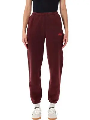 American Vintage Cotton Blend Jogger Pants - Rosso