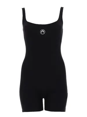 MARINE SERRE Ribbed Tank Bodysuit - Black