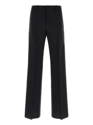 JIL SANDER Wool-mohair Blend Tailored Trousers - Darkblue