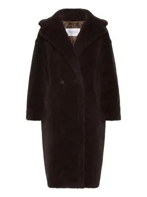 Max Mara Oversized Double-breasted Alpaca And Wool Coat - Marrone