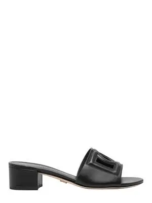 Dolce & Gabbana DOLCE & GABBANA Kidskin Sandals With 40-Mm Heel Nero