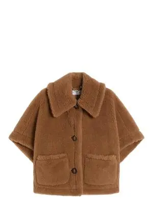 MAX MARA Alpaca-Wool Teddy Cape Coat