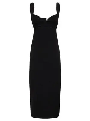 Roland Mouret Knitted Stretch Midi Dress - Black