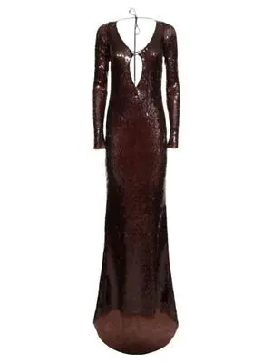 16Arlington Strappy Sequined Gown - Black