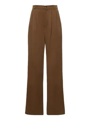 REFORMATION Mason Tencel Pants - Brown