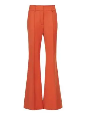 Gabriela Hearst Rhein Wool Blend Flare Trousers - Red