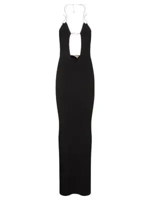AYA MUSE Mirabi Viscose Knit Maxi Dress - Black