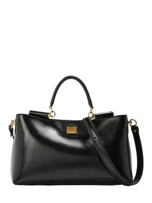 Dolce & Gabbana Glossy Leather Tote Bag - Black