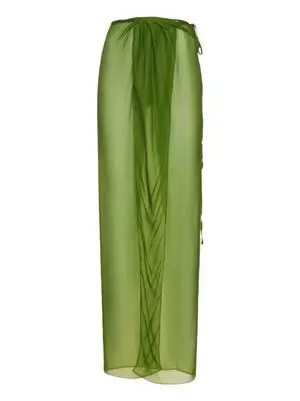 CHRISTOPHER ESBER Christopher Esber Silk Chiffon Long Wrap Skirt
