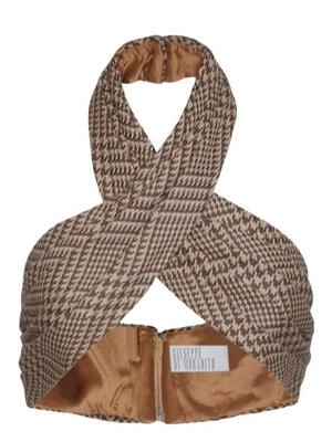 GIUSEPPE DI MORABITO Giuseppe Di Morabito Plaid Pattern Cropped Vest